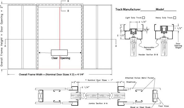 Pocket Door Frames - Karpen Steel