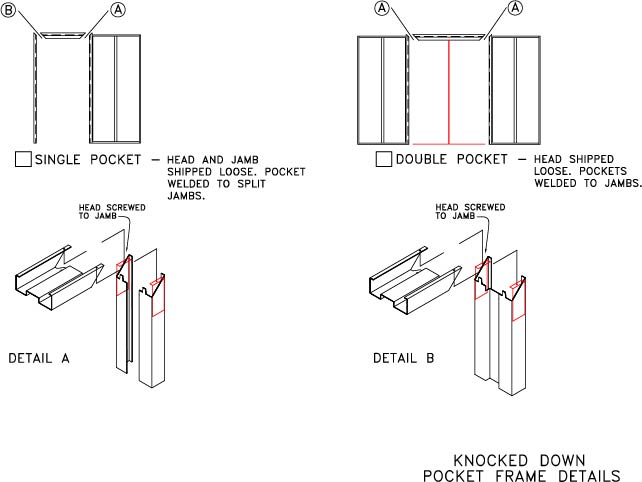 Pocket Door Frames - Karpen Steel